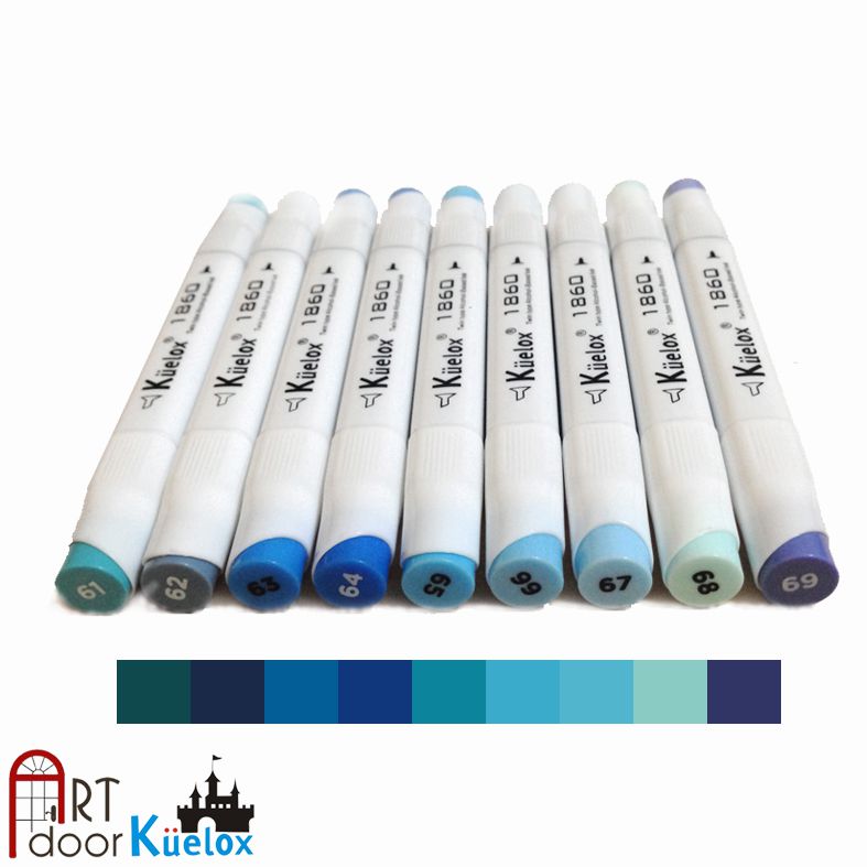 Bút Marker Fine Colour Kuelox Lẻ Tông Màu Xanh Dương (1 cây) | BookBuy.vn