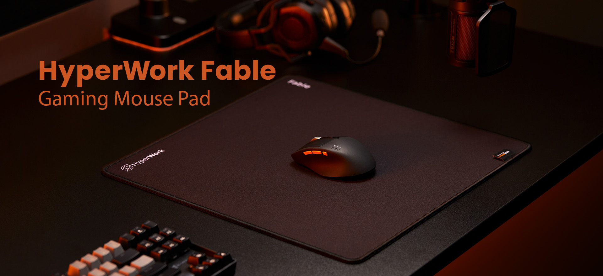 Miếng Pad Chuột Gaming Vải Cordura Cao Cấp 40x40cm HyperWork Fable | BookBuy.vn